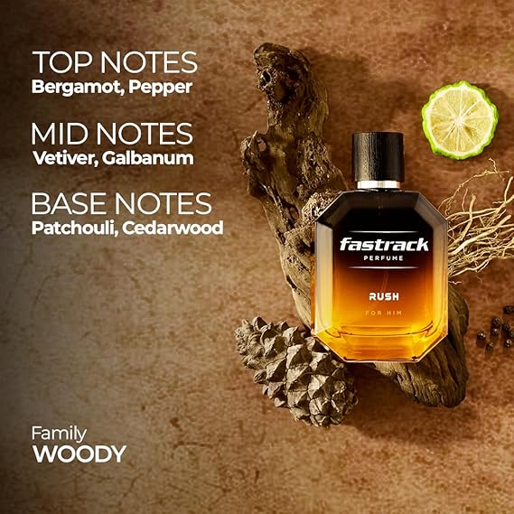 Fastrack Perfumes for Men – RUSH 100 ml EDP – Glow Shines